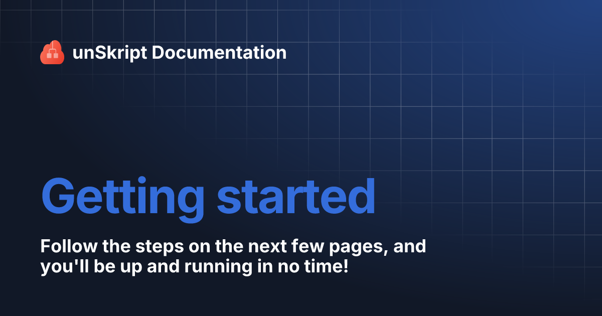 Getting started | unSkript Documentation Getting started | unSkript Documentation