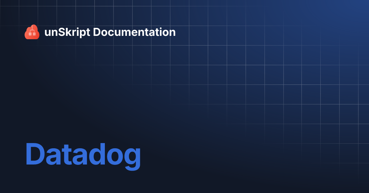 Datadog | unSkript Documentation